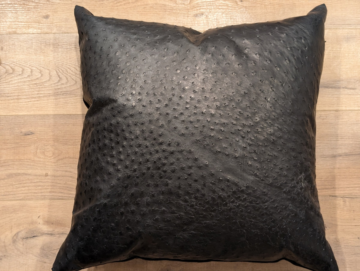 Square Genuine Ostrich Leather Pillow – Struisvogel Ranch